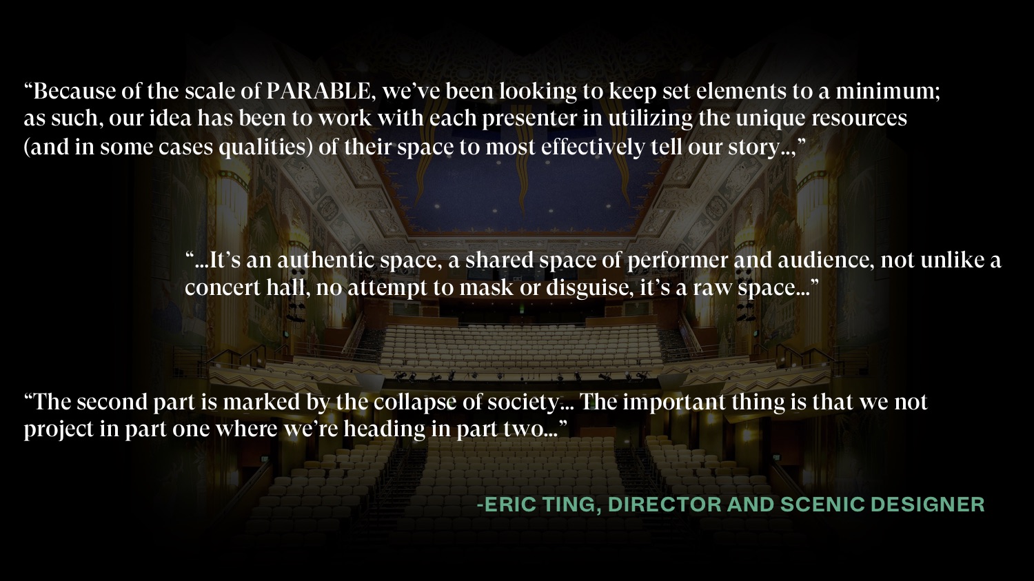 How a Production Comes Together: Parable of the Sower - ArtsEmerson